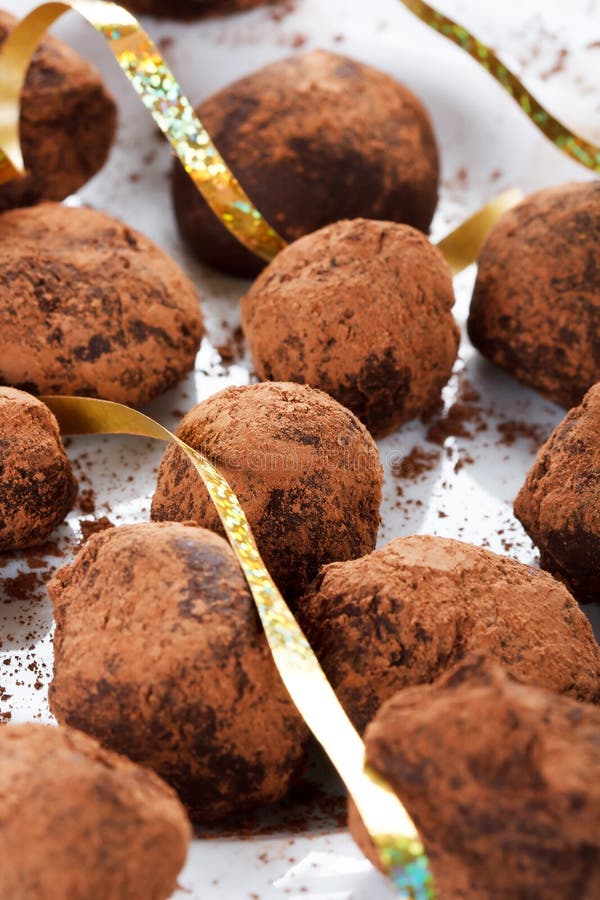 Chocolate truffles stock photo. Image of group, tasty - 15109262