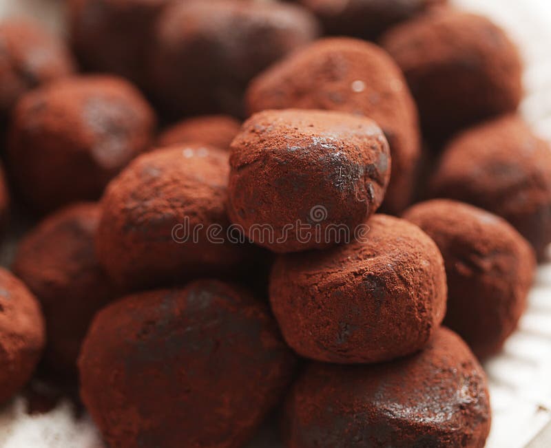 Chocolate truffles stock image. Image of bright, dark - 33045003