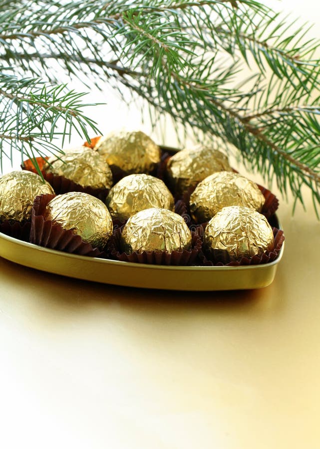 Chocolate Truffles in a Gift Box Stock Photo - Image of contemporary ...