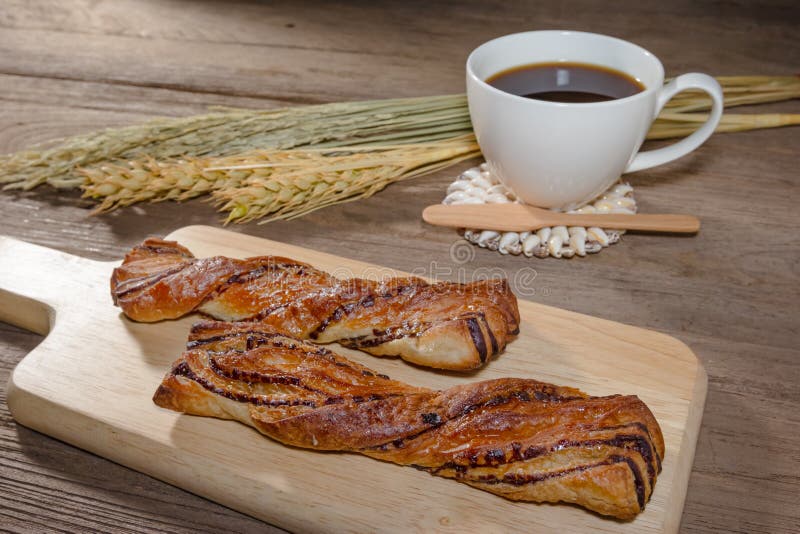 Chocolate Twist Bread on Table Stock Image - Image of brown, dark ...