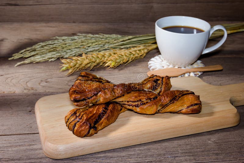 Chocolate Twist Bread on Table Stock Image - Image of twist, pastry ...