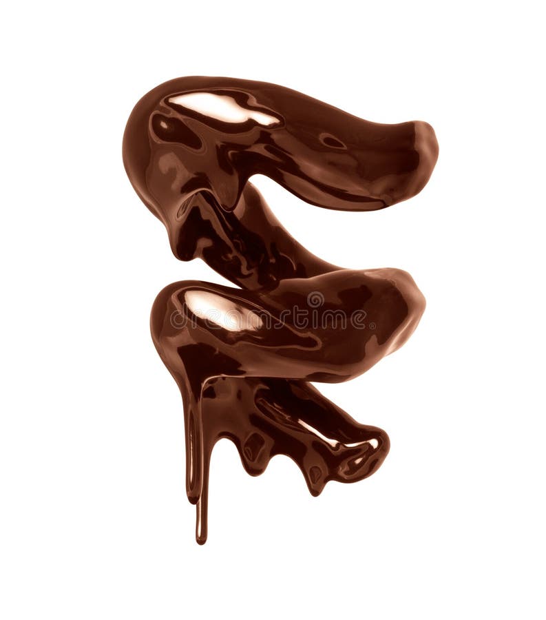 Chocolate in Twisted Shape Isolated on White Background Stock Photo ...