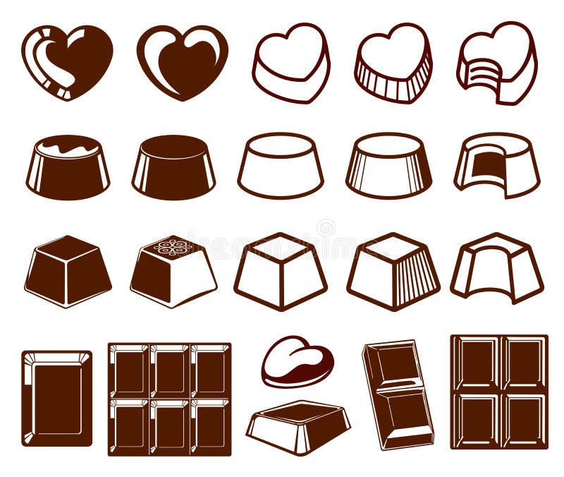 Chocolate Icons Stock Illustrations – 30,615 Chocolate Icons Stock ...