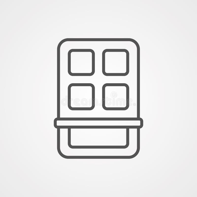 Chocolate Vector Icon Sign Symbol Stock Illustration - Illustration of ...