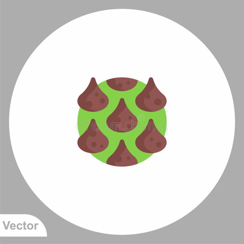 Chocolate Vector Icon Sign Symbol Stock Vector - Illustration of flat ...