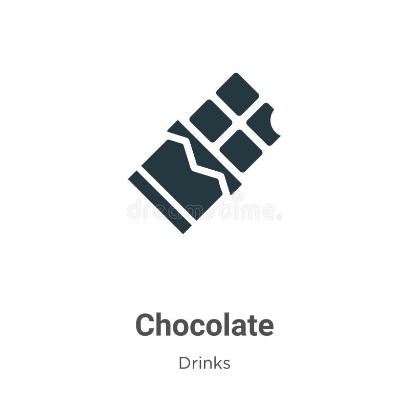 Chocolate Vector Icon on White Background. Flat Vector Chocolate Icon ...