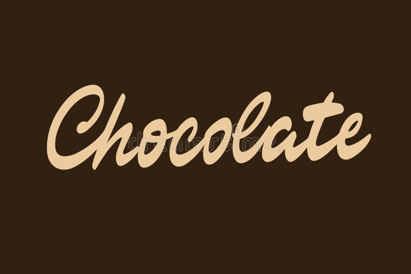 Chocolate vector lettering stock vector. Illustration of label - 180036194