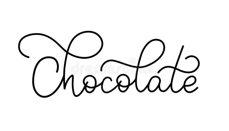 Chocolate vector lettering stock vector. Illustration of flourish ...