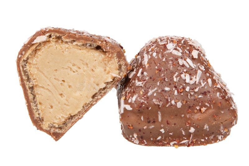 Chocolate Wafer Candy Crispy Sweets with Filling Isolated on the White ...