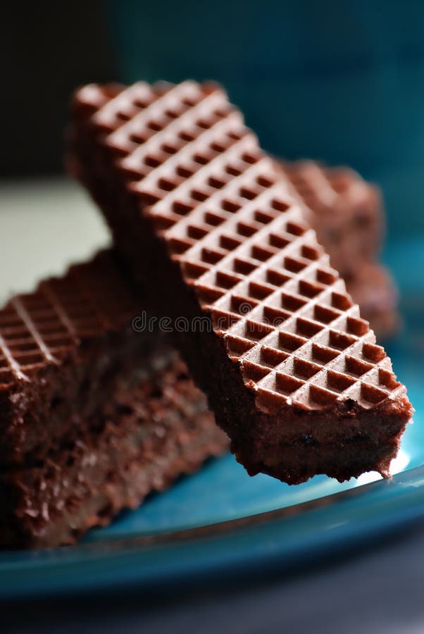 Chocolate wafer cookie stock image. Image of sweet, cookie - 6625231