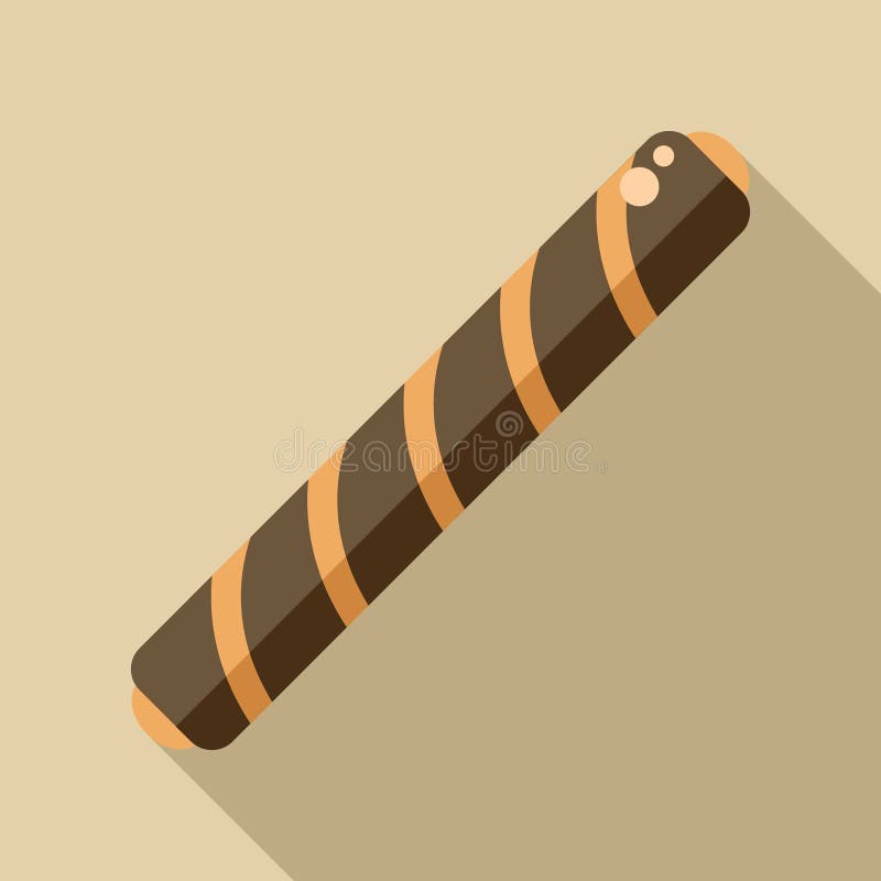 Chocolate Wafer Roll Lying on a Solid Color Background Stock ...