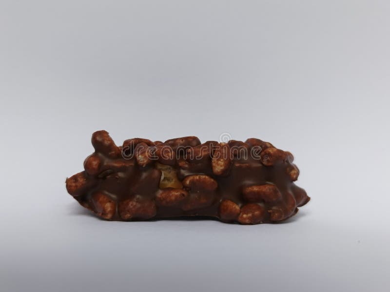 Chocolate Wafers Wrapped in Chocolate and Chocolate Chips Stock Image ...