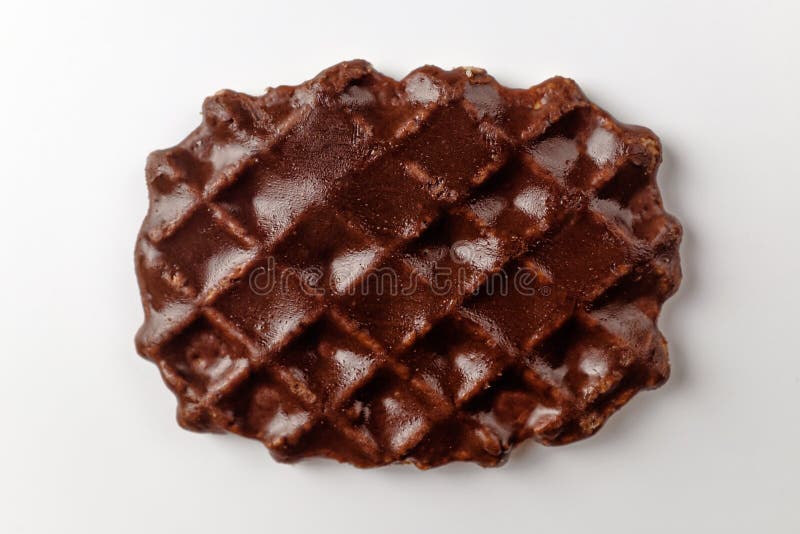 Chocolate Waffle Snack on White Background Stock Image - Image of sweet ...