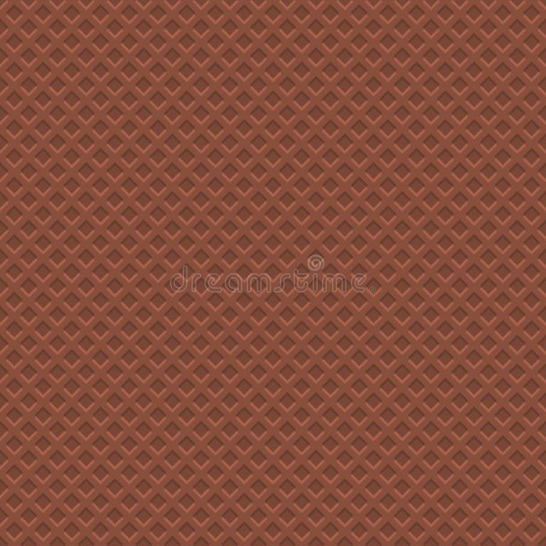 Chocolate Waffle Texture Pattern. Seamless Background. Vector Stock Vector - Illustration of ...