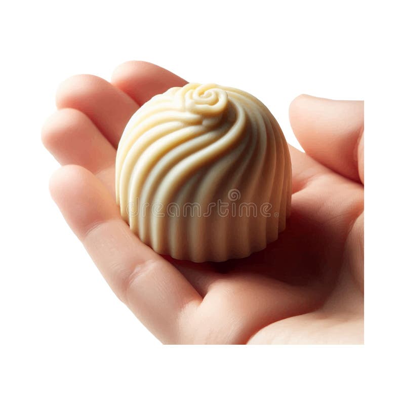 Chocolate White Color Truffles with White Background Stock Vector ...