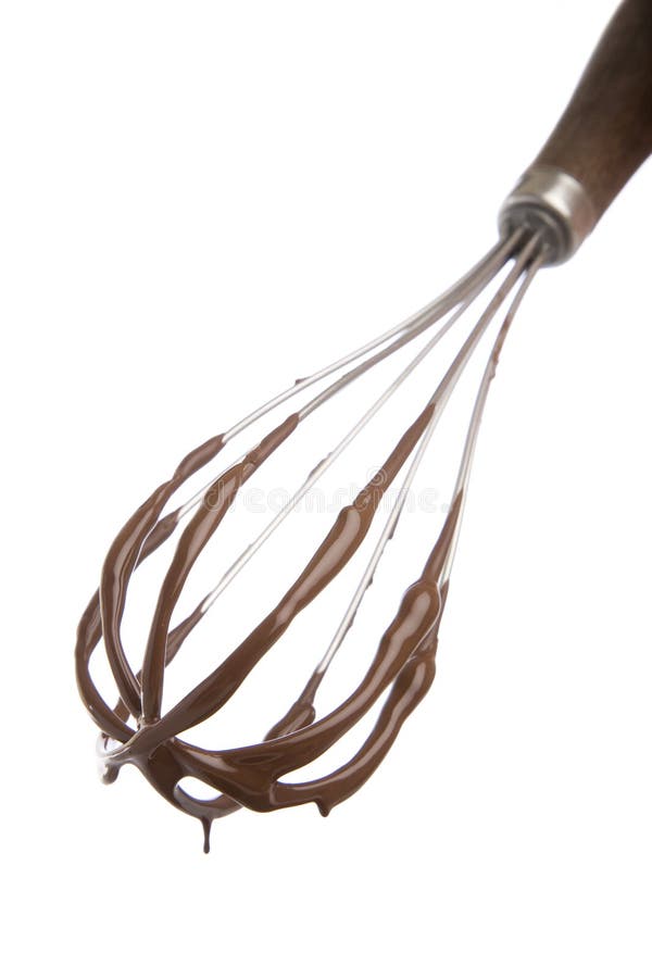 Chocolate on wire whisk stock image. Image of melting - 18141475