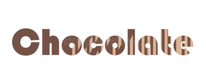 Chocolate Word Chocolate, Realistic Vector Illustration Stock Vector ...