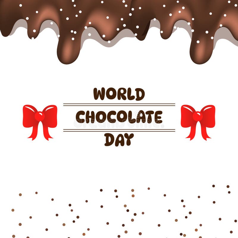 Chocolate World Day Vector Cartoon Frame Stock Illustration ...
