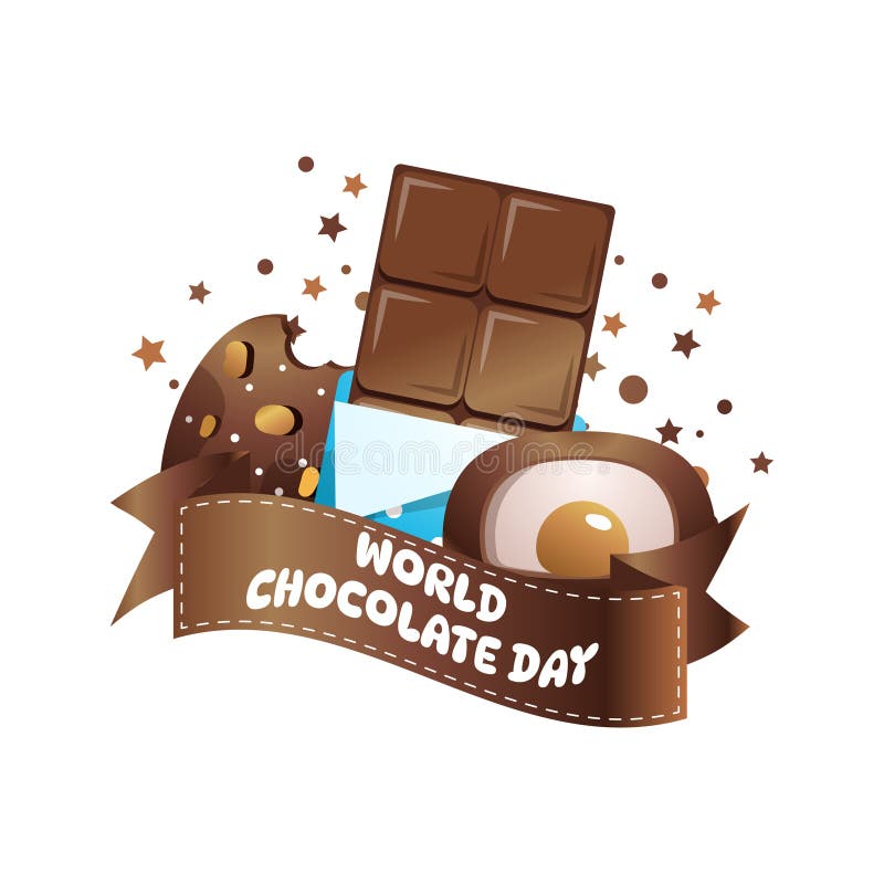 Chocolate World Day Vector Cartoon Frame Stock Vector - Illustration of ...