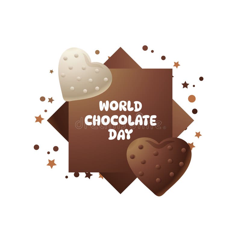 Chocolate World Day Vector Cartoon Frame Stock Vector - Illustration of ...