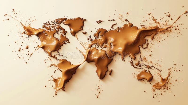 Chocolate World Map stock image. Image of handmade, gourmet - 359712011