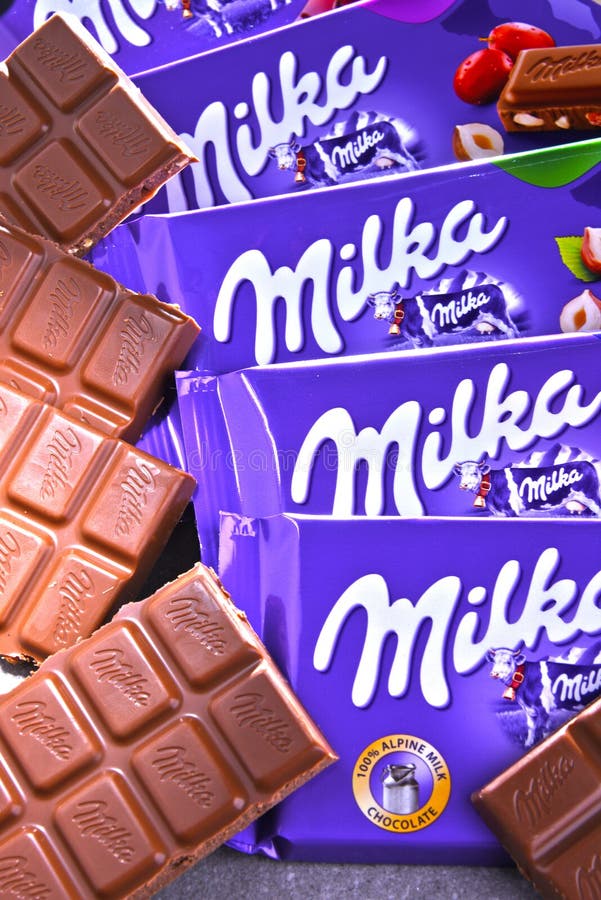Chocolates Clasificados De Milka Imagen de archivo editorial - Imagen ...