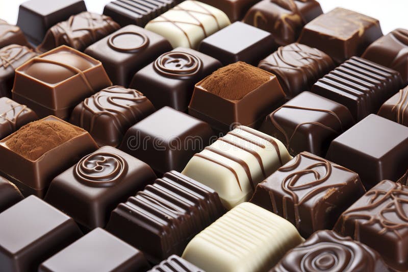 Chocolates Delight Food Composition Stock Illustration - Illustration ...