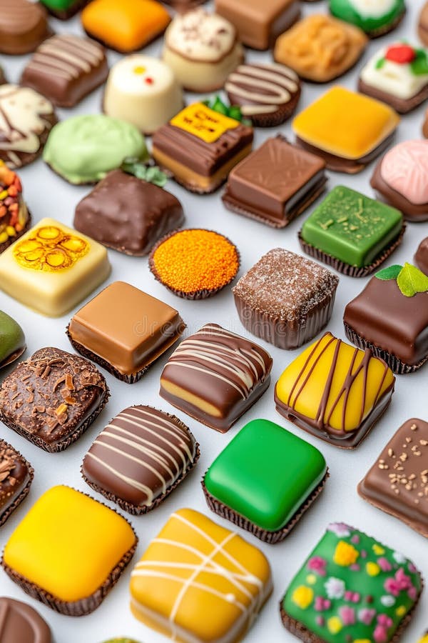 Chocolates Different Shapes Textures World Chocolate Day Stock Photos ...