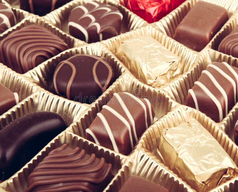Chocolates Finos Clasificados Imagen de archivo - Imagen de deseo ...