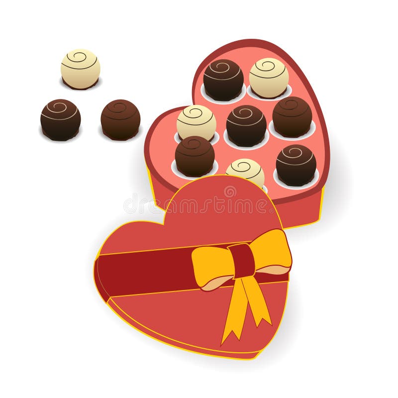 Chocolates in a gift box stock vector. Illustration of chocolates ...