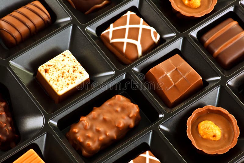 Chocolates selection stock photo. Image of confectionery - 22723784