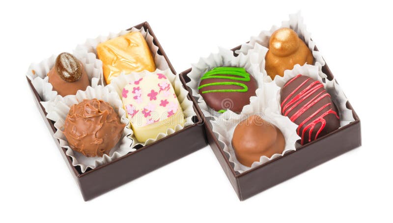 Chocolates and Sweets, Packed in Boxes Stock Image - Image of packed ...