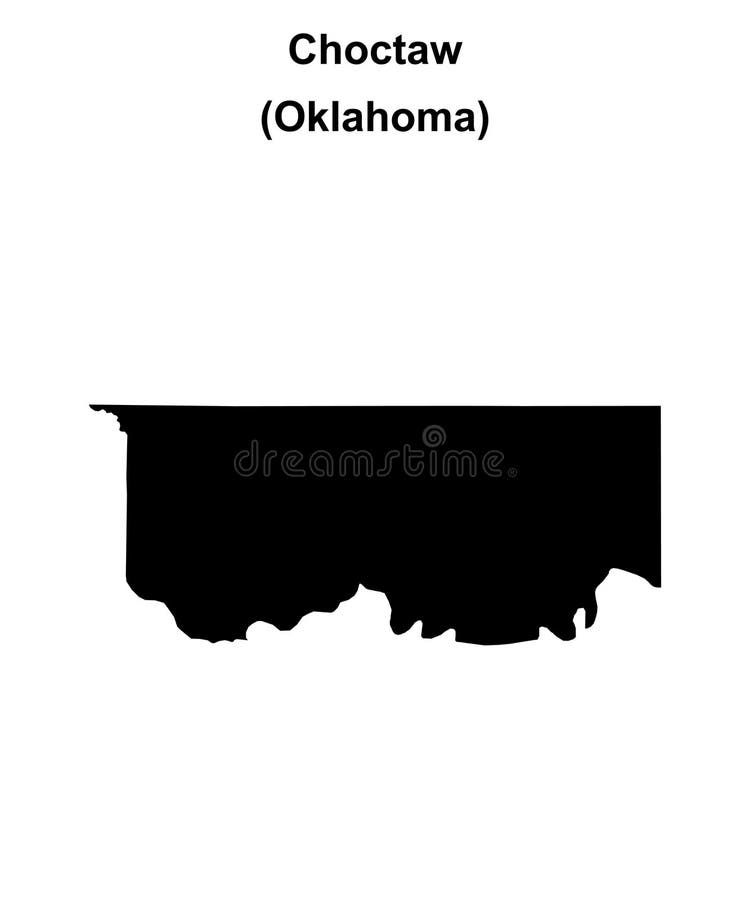 Choctaw outline map stock vector. Illustration of area - 361751887