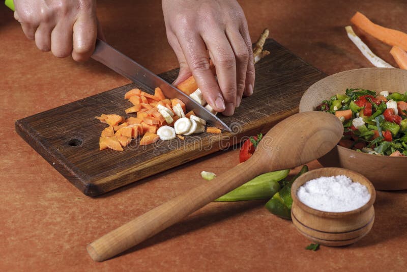 Chohhed Vegetableschopped Vegetables Stock Image - Image of food, salad ...