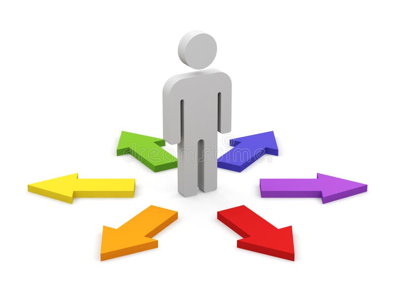 Person Making Choices stock illustration. Illustration of challenge ...