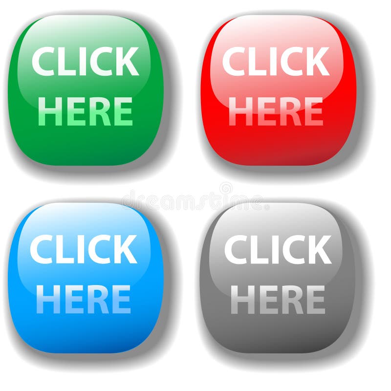 Choice 4 CLICK HERE Button Website Set Stock Vector - Illustration of ...