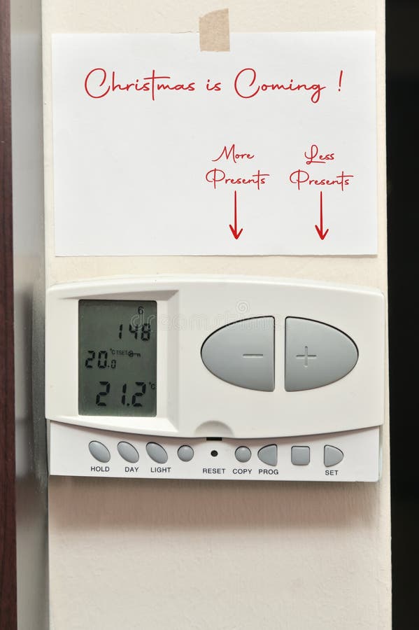 Choice Adjusting Room Temperature on Digital Thermostat Stock Photo ...
