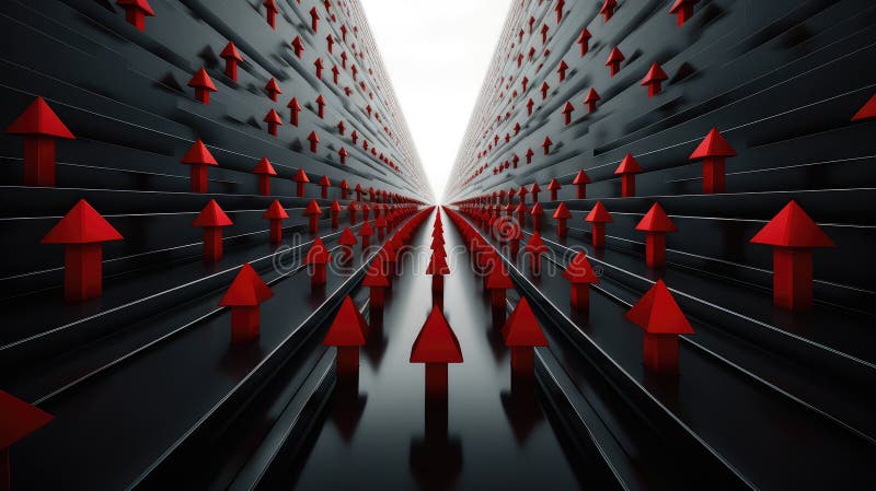 Choice arrows red stock illustration. Illustration of generated - 368584590