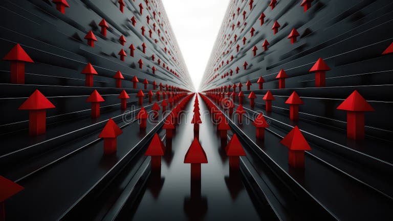 Choice arrows red stock illustration. Illustration of generated - 368584590