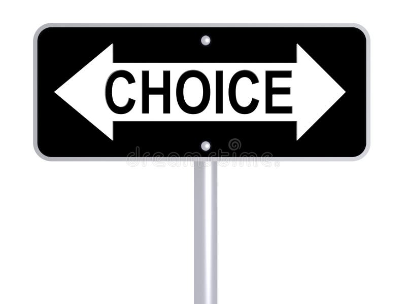 Road Sign Arrows with Make Your Choice Text Stock Illustration ...