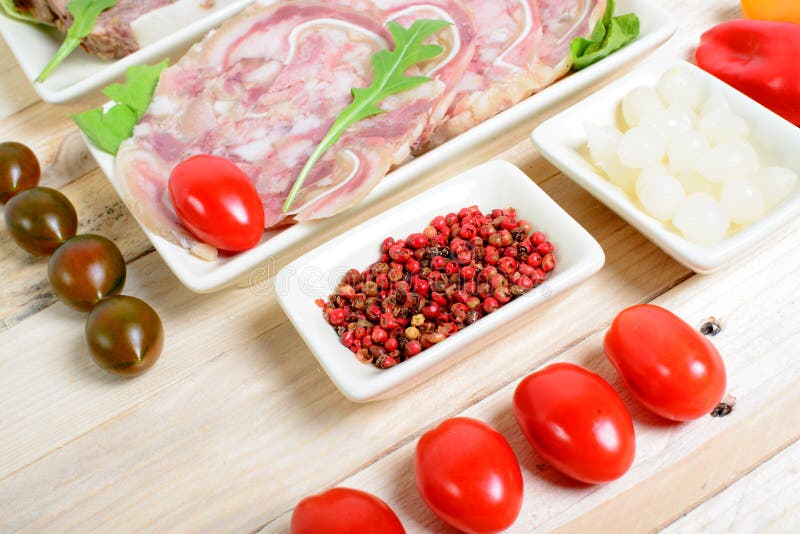 Choice of cold cuts stock photo. Image of food, peppers - 42356616