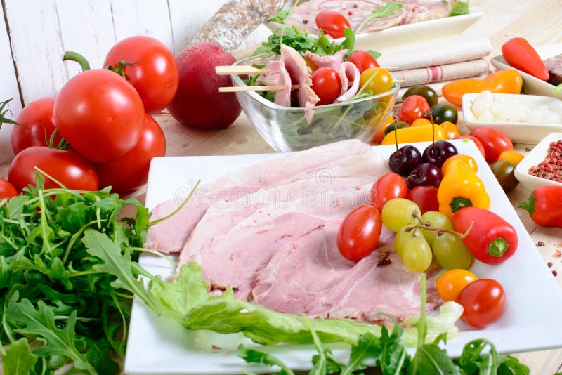Choice of cold cuts stock image. Image of meat, snack - 42356839