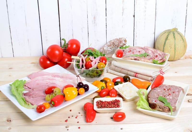 Choice of cold cuts stock image. Image of sliced, meat - 42356845
