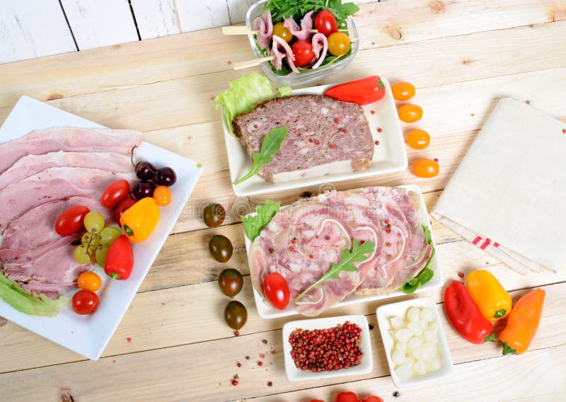 Choice of cold cuts stock photo. Image of traditional - 42363650