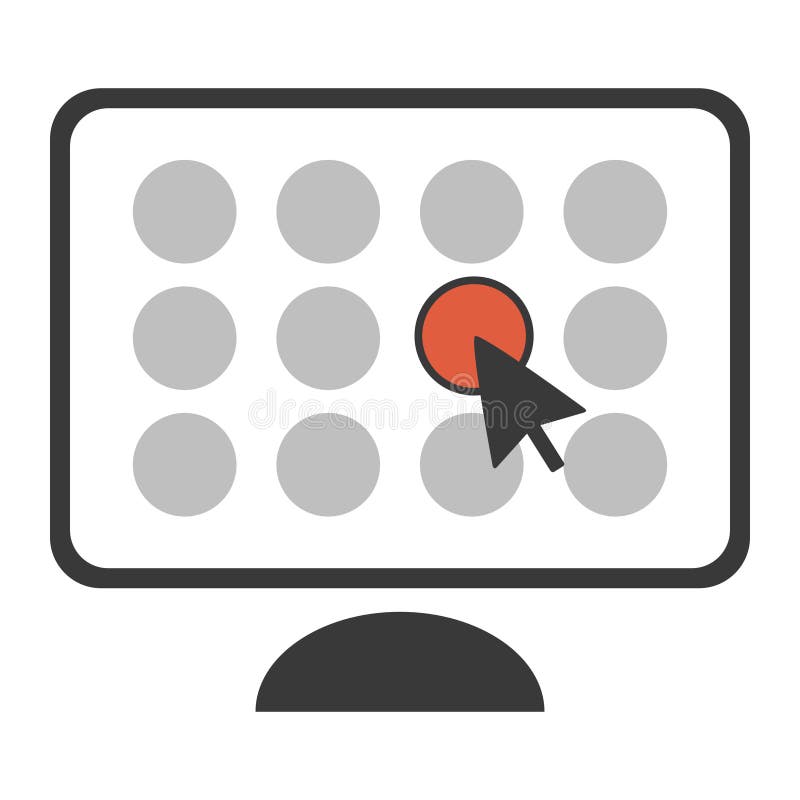 Computer Icon Vector stock vector. Illustration of isolated - 161465337