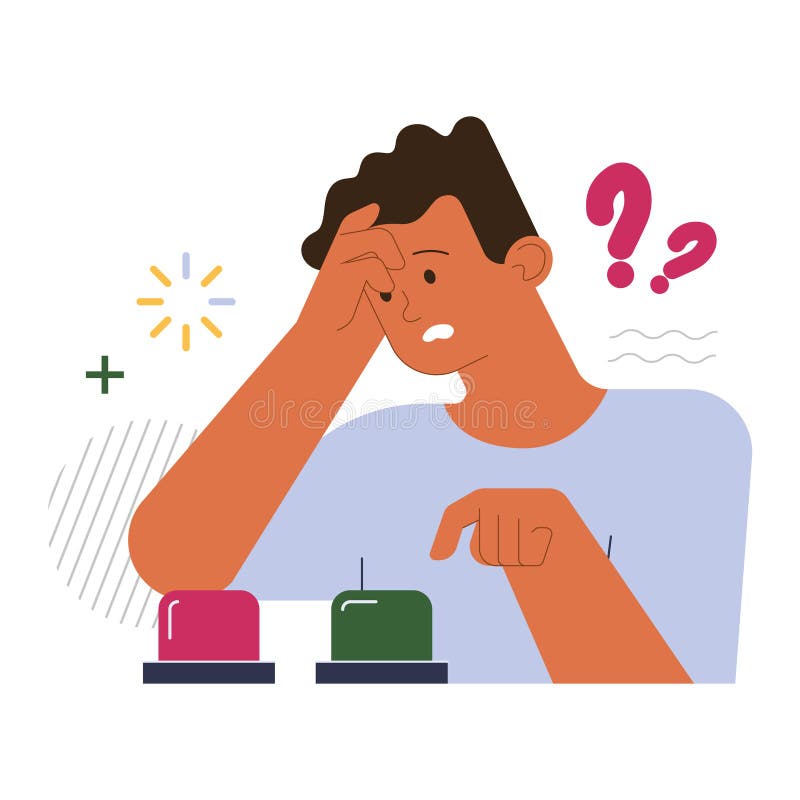 Choice Concept. Difficult Decision-making, Success or Failure Stock ...