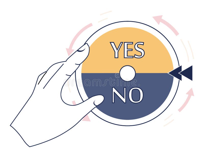 Choice Concept. Difficult Decision-making, Success or Failure Stock ...