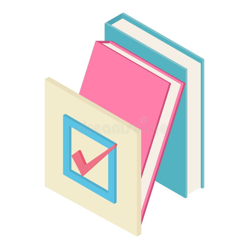 Choice Concept Icon Isometric Vector. Election Document with Check Mark ...