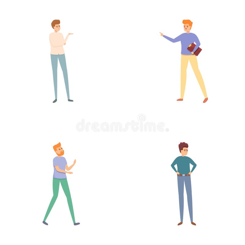 Choice Concept Icons Set Cartoon Vector. People Thinking or Making ...