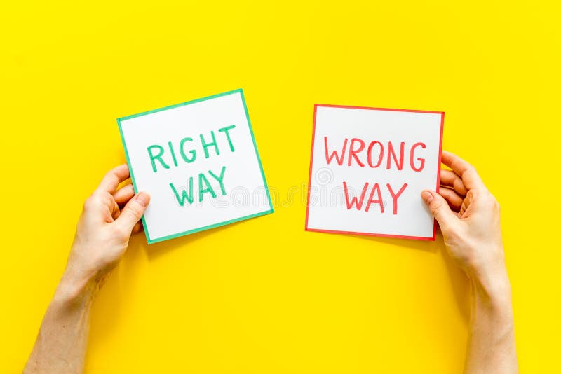 Right Way, Wrong Way Illustration. Confused Complicated Path and ...